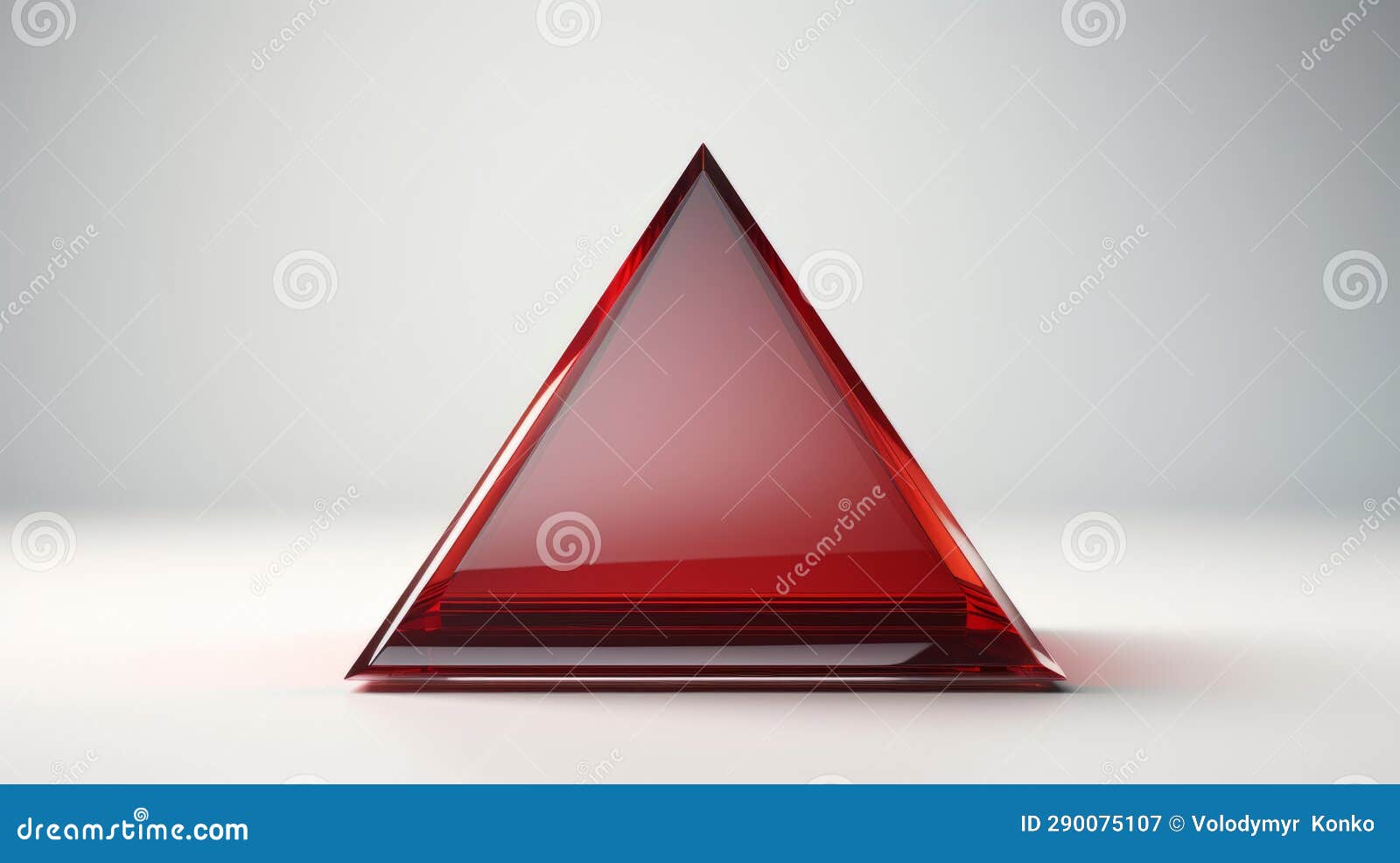 A Red Triangle-shaped Object on a White Surface. Generative Ai Stock ...