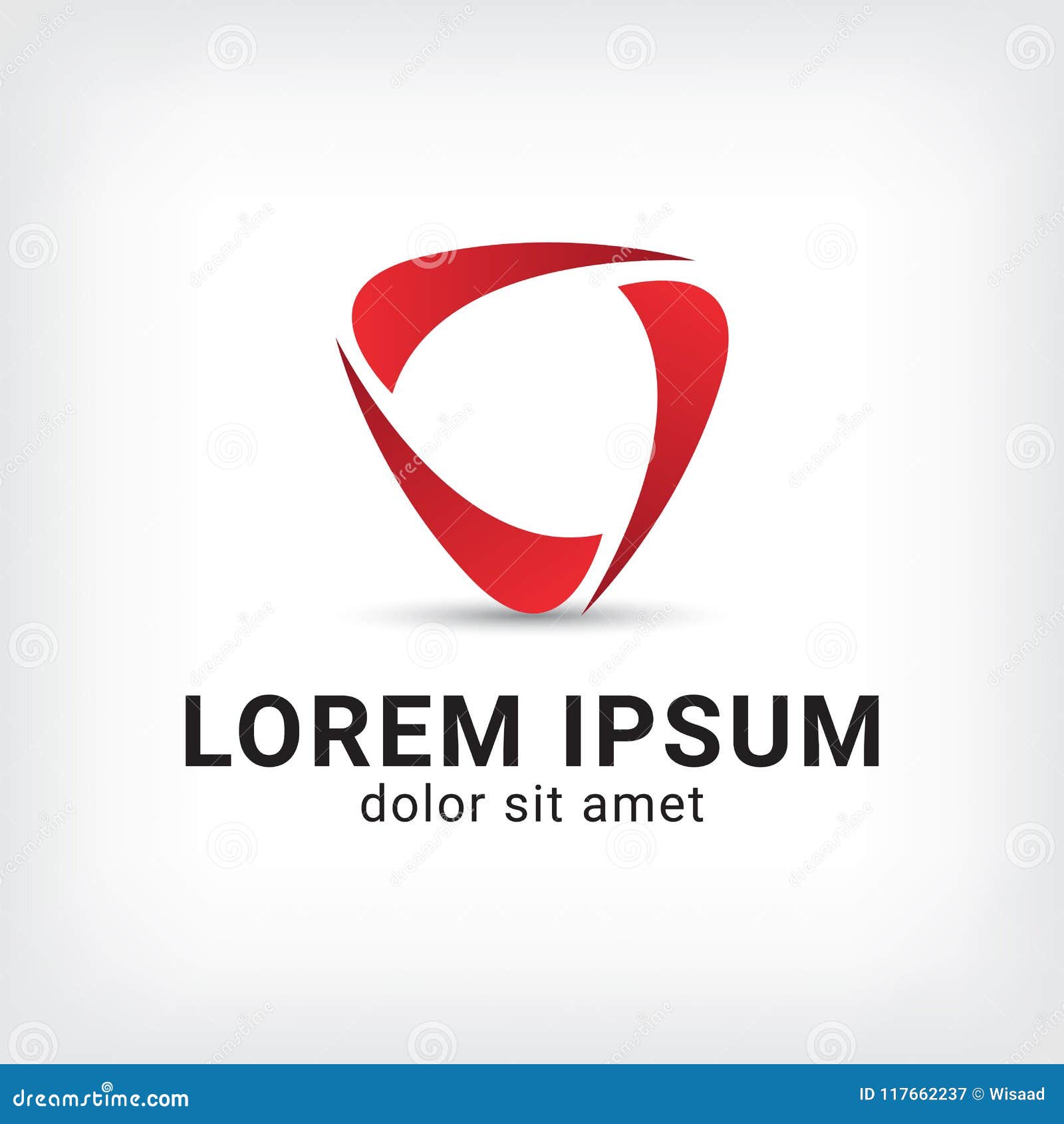 Red Triangle Unity Abstract Logo Design Template Stock Vector ...