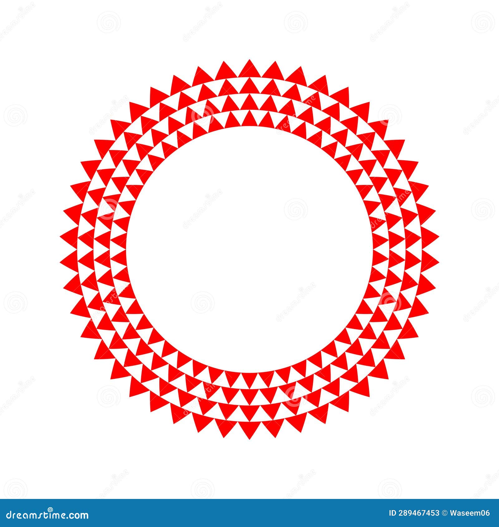 Red Triangles Circles Frame Vector Illustration Stock Vector ...