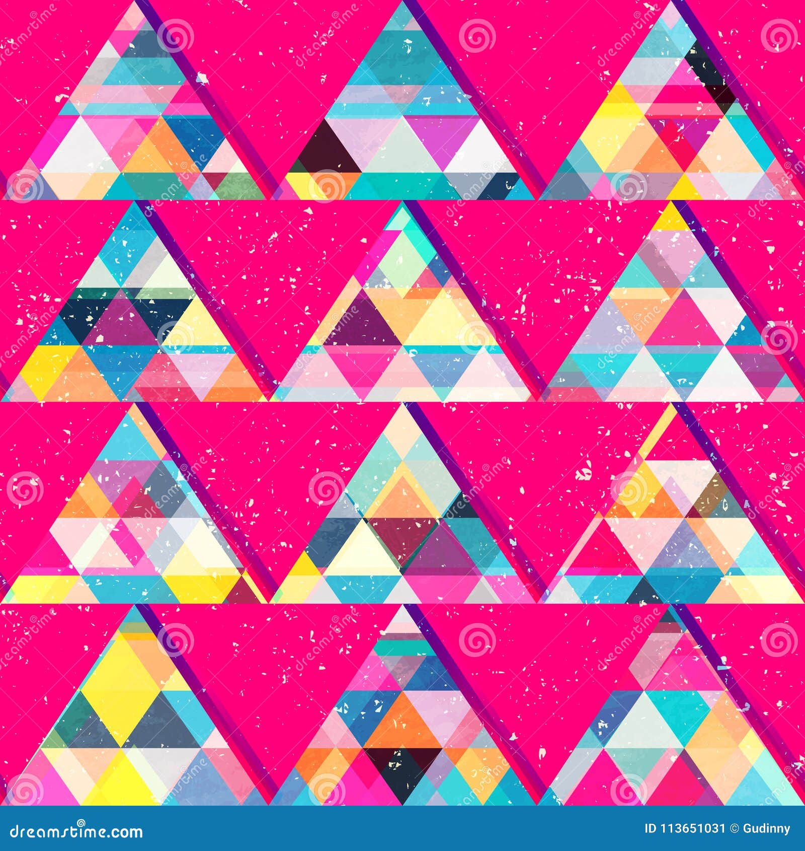 Red Triangles Seamless Pattern Stock Vector - Illustration of creative ...