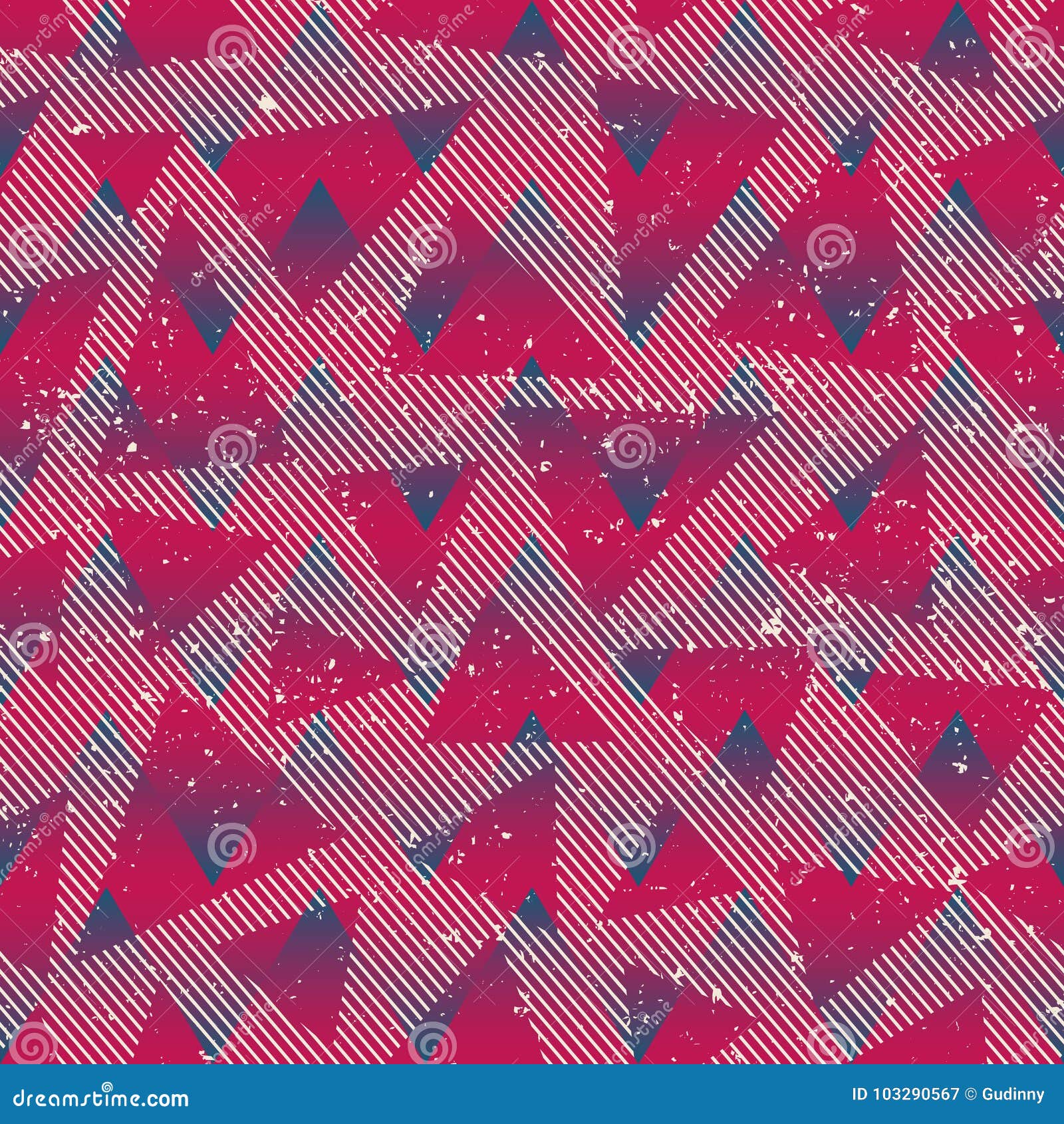 Red Triangles Seamless Pattern Stock Vector - Illustration of mosaic ...