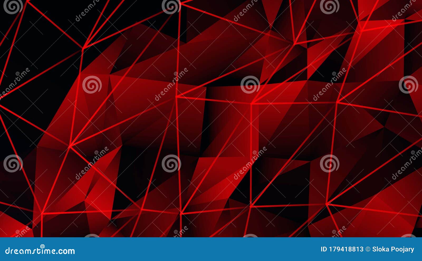 Red Triangles Shape Design With Connecting Lines Background Stock ...