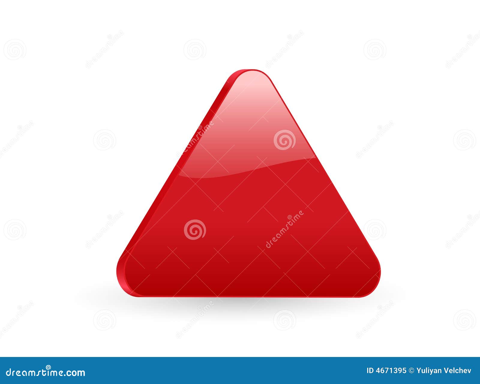 Red triangular 3d icon 2 stock vector. Illustration of glass - 4671395