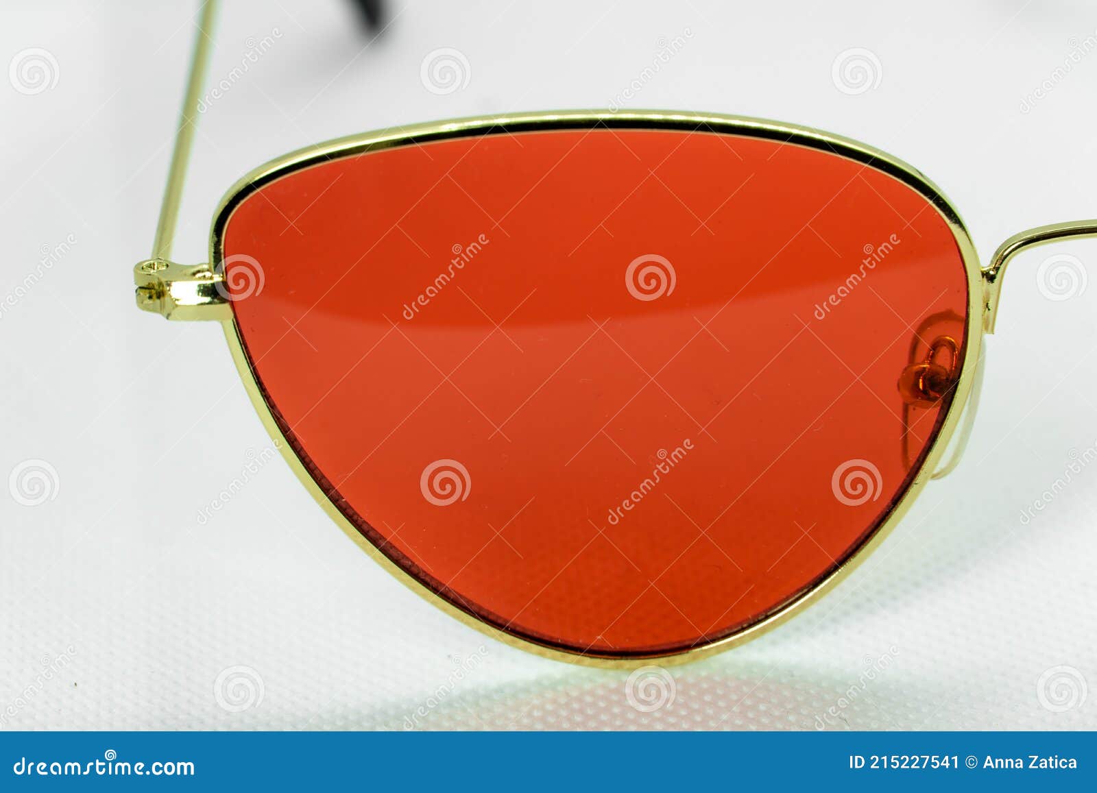 Red Triangular Frame Sunglasses on White Background Stock Image - Image ...
