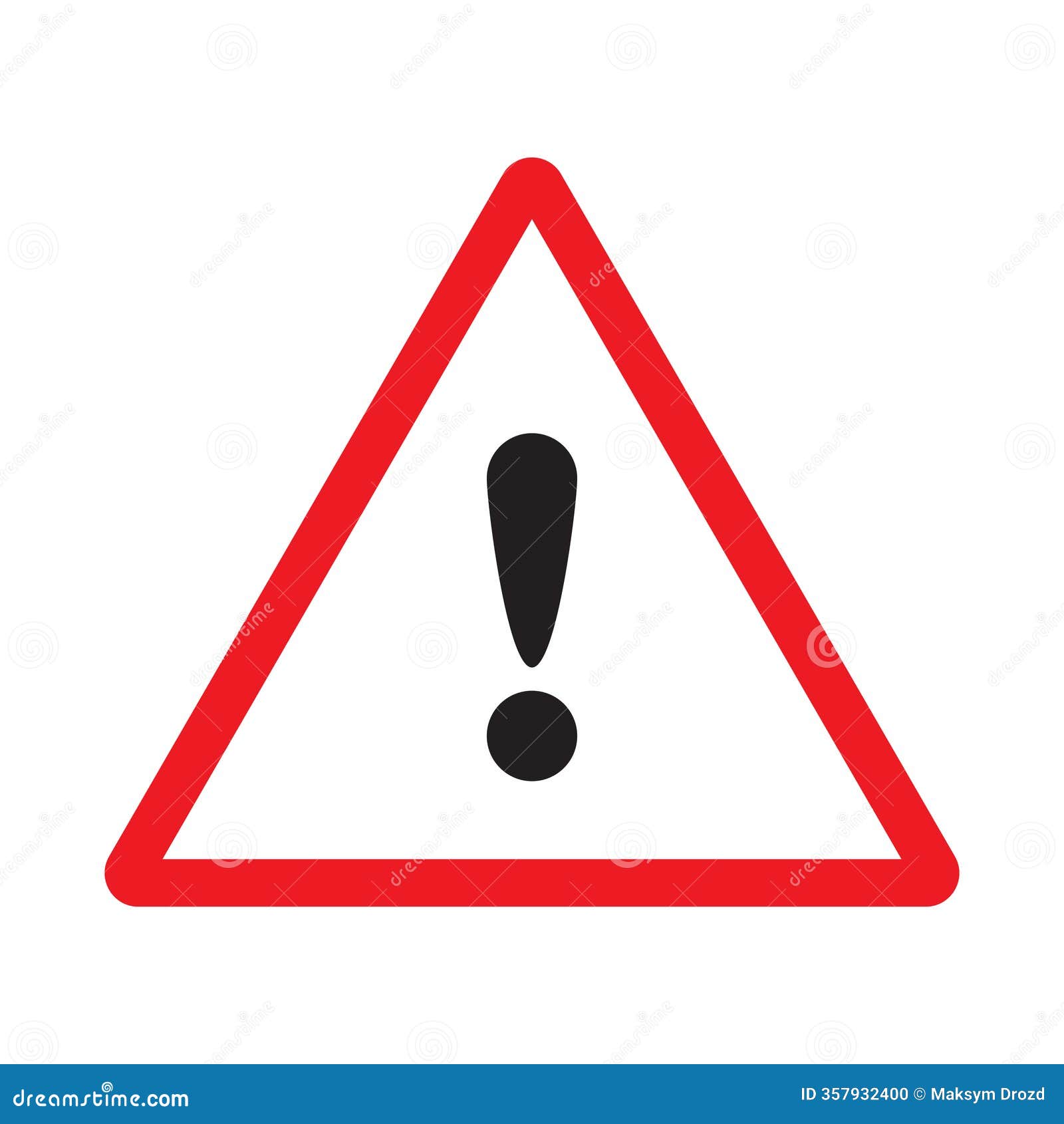 Red Triangular Warning Sign with an Exclamation Mark. Danger Warning ...