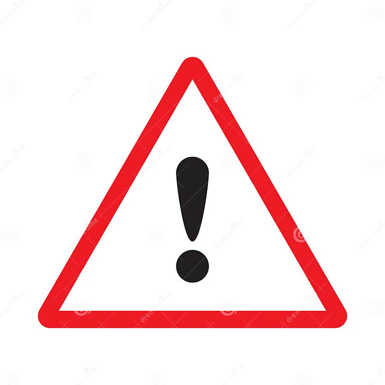 Red Triangular Warning Sign with an Exclamation Mark. Danger Warning ...