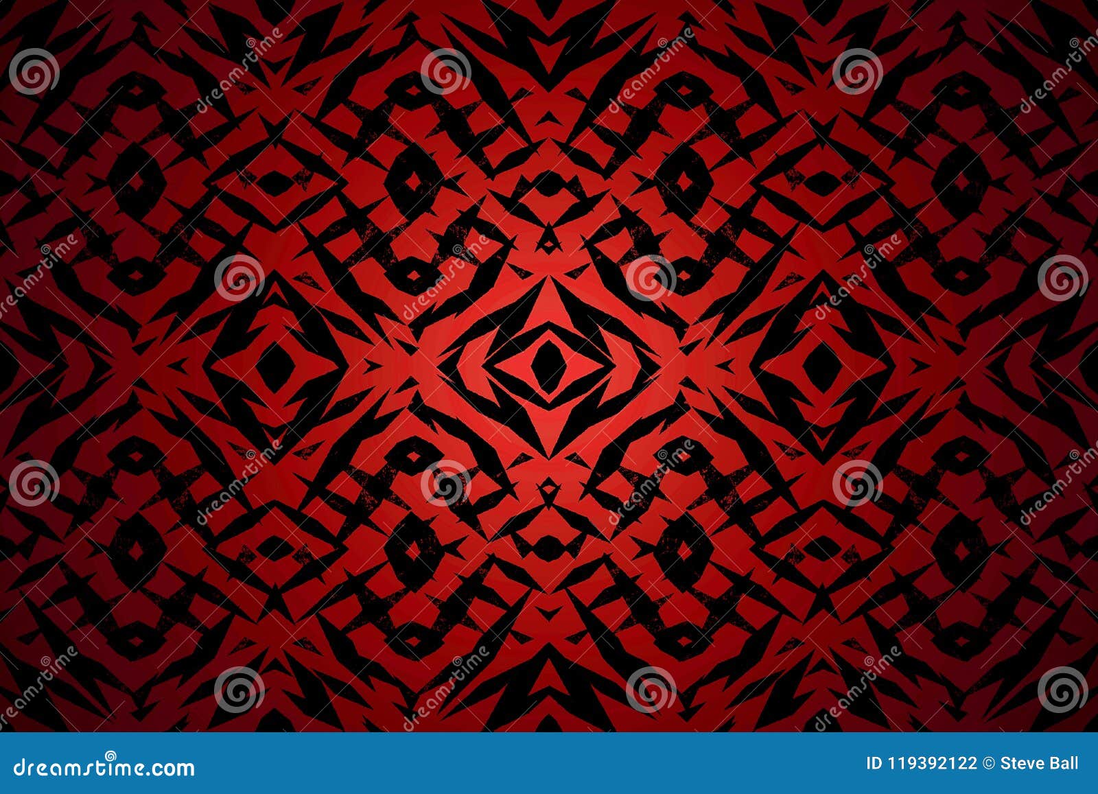 Red tribal shapes pattern stock illustration. Illustration of glow ...