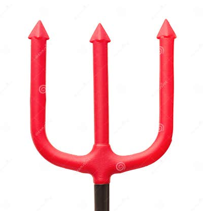 Red trident stock image. Image of demon, fork, isolated - 29335847
