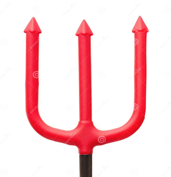Red trident stock image. Image of demon, fork, isolated - 29335847