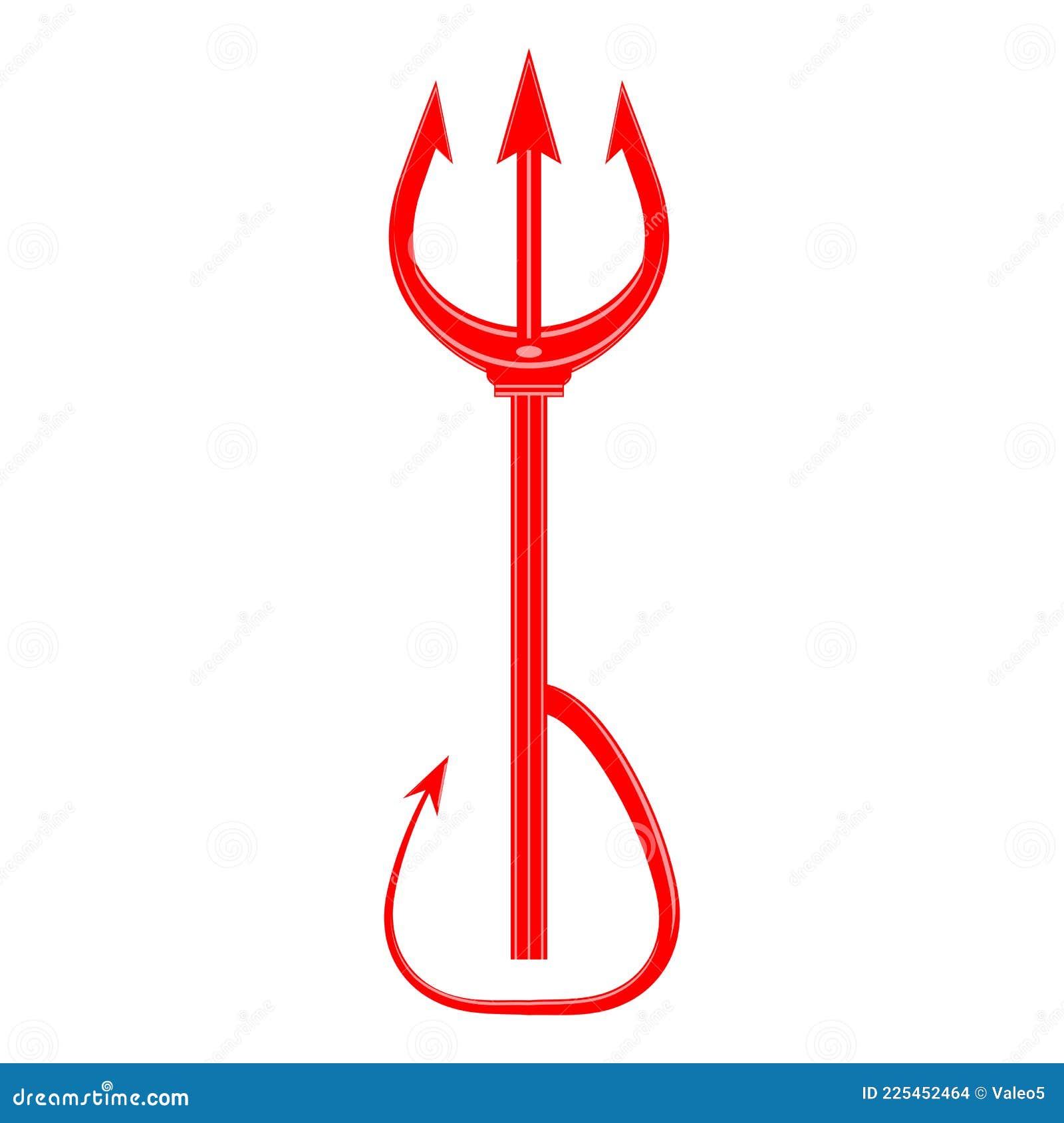 Red Trident for Devil Isolated on White Background Stock Vector ...