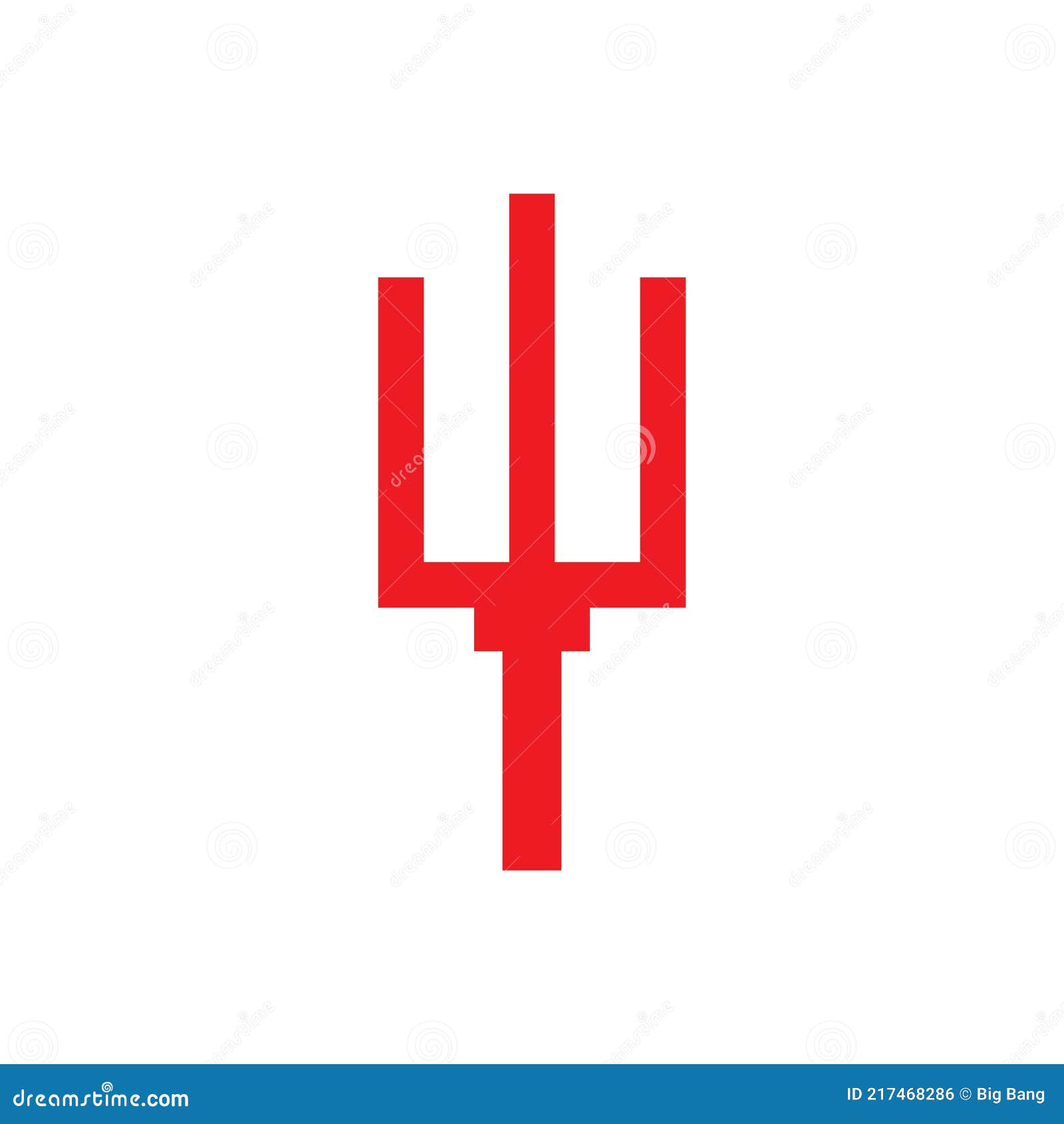 Red Trident Logo Icon Design Template Stock Vector - Illustration of ...
