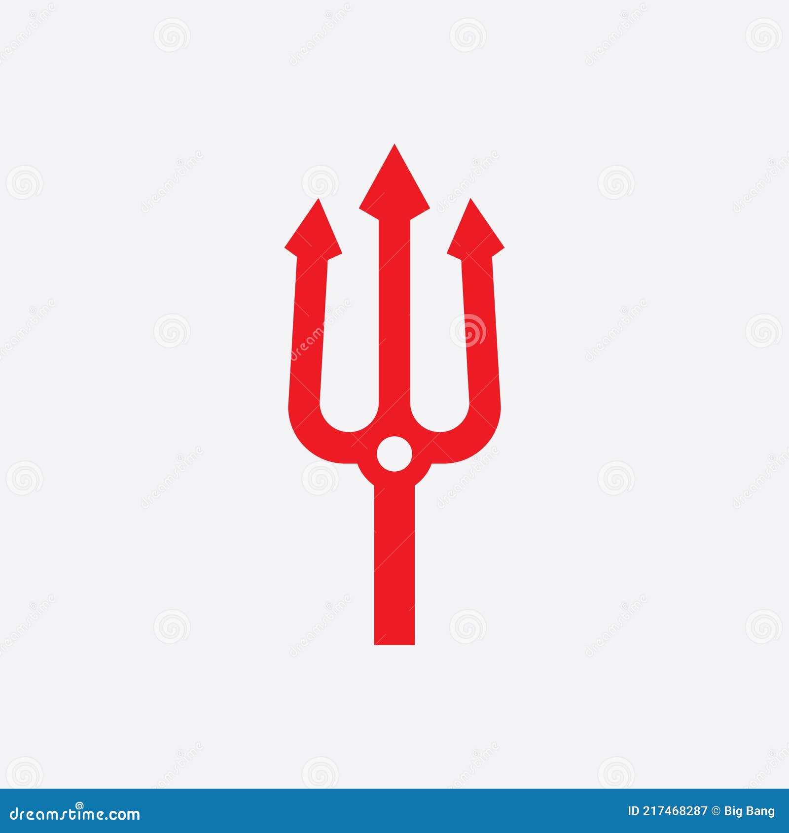 Red Trident Logo Icon Design Template Stock Vector - Illustration of ...