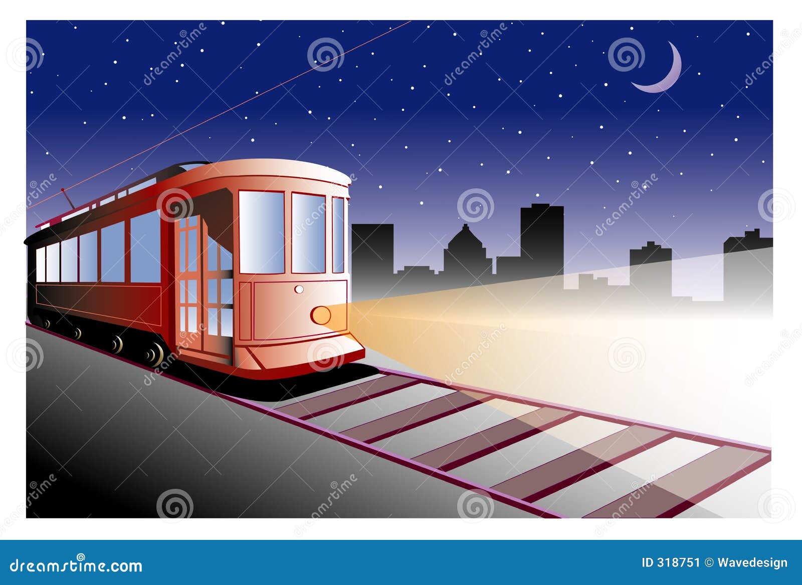 Red Trolley Cartoon Vector | CartoonDealer.com #318751