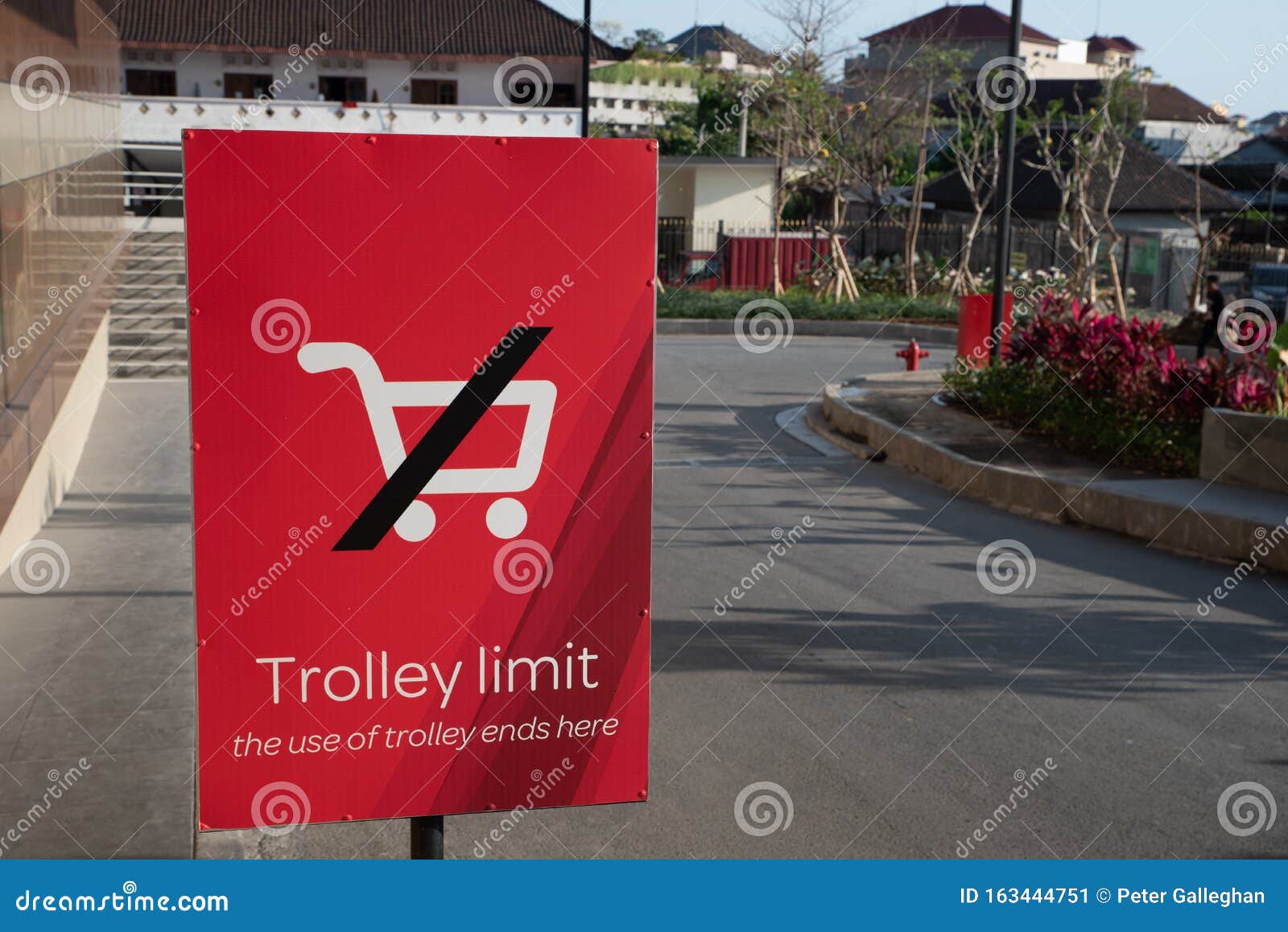 A Red Trolley Limit Sign in Bali Stock Image - Image of navigator ...
