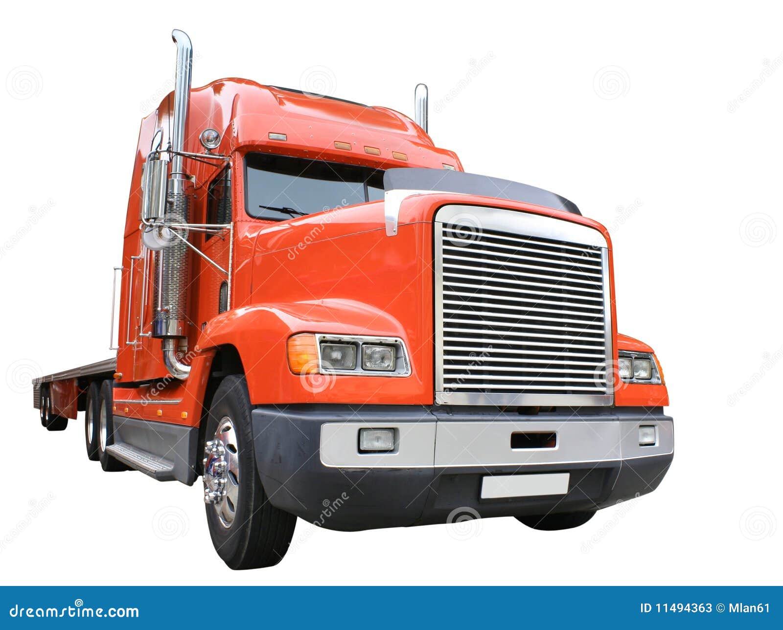 Red Truck stock image. Image of isolated, semitrailer - 11494363