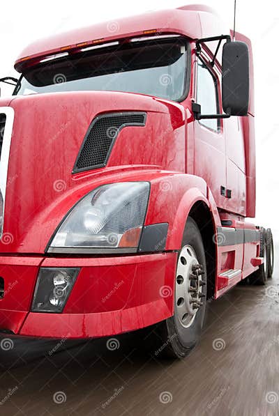 Red truck stock image. Image of hauler, semitrailer, delivery - 12062867