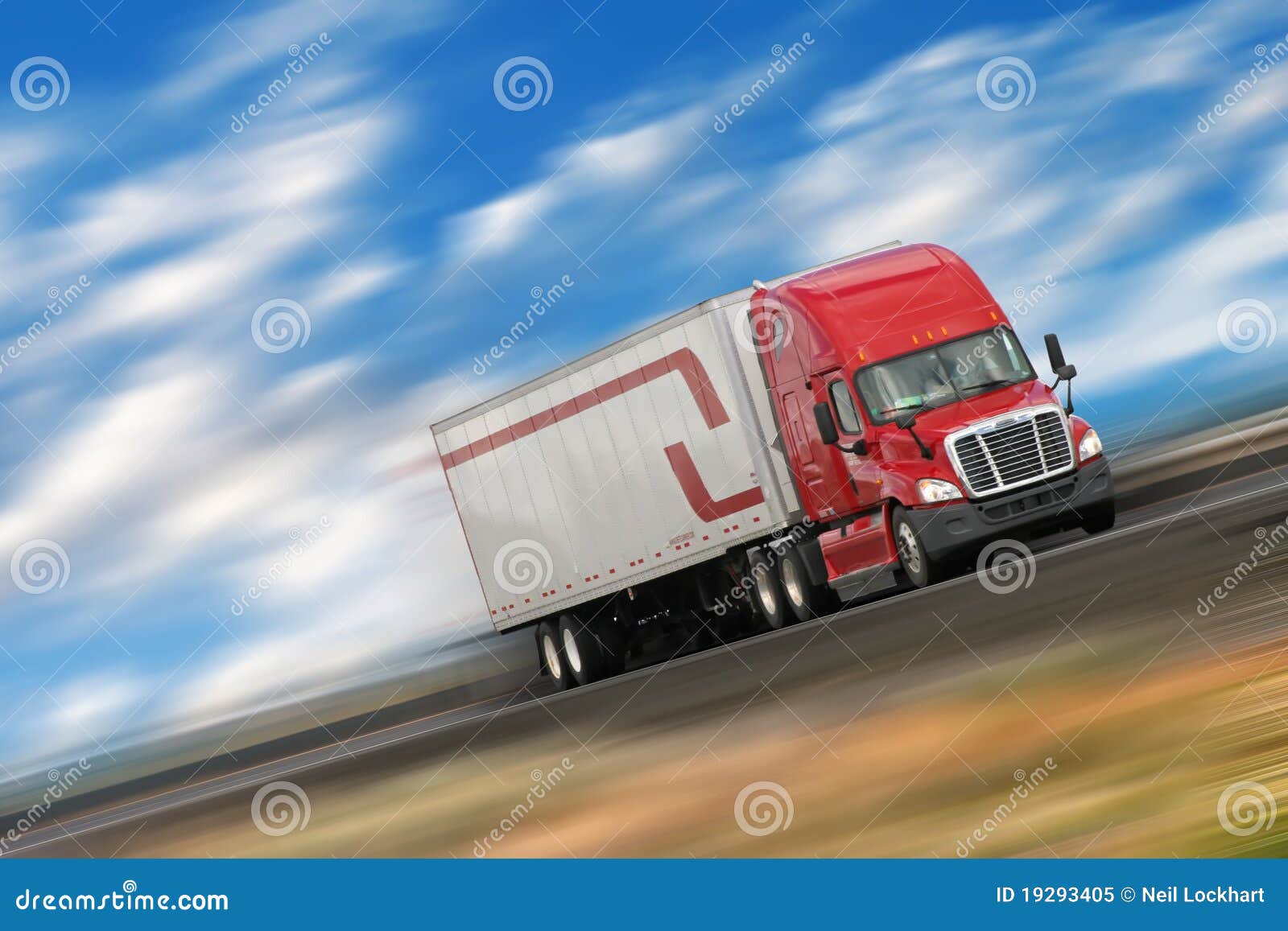 Red Truck stock image. Image of fast, freeway, quick - 19293405
