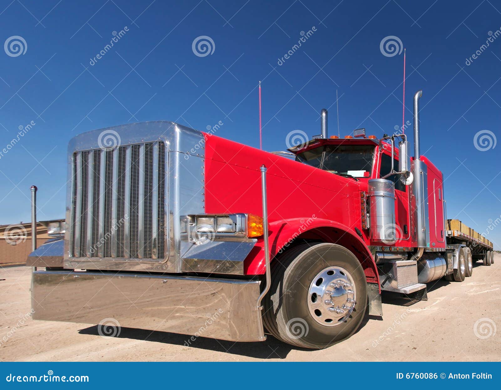 Red Truck stock photo. Image of auto, freight, diesel - 6760086