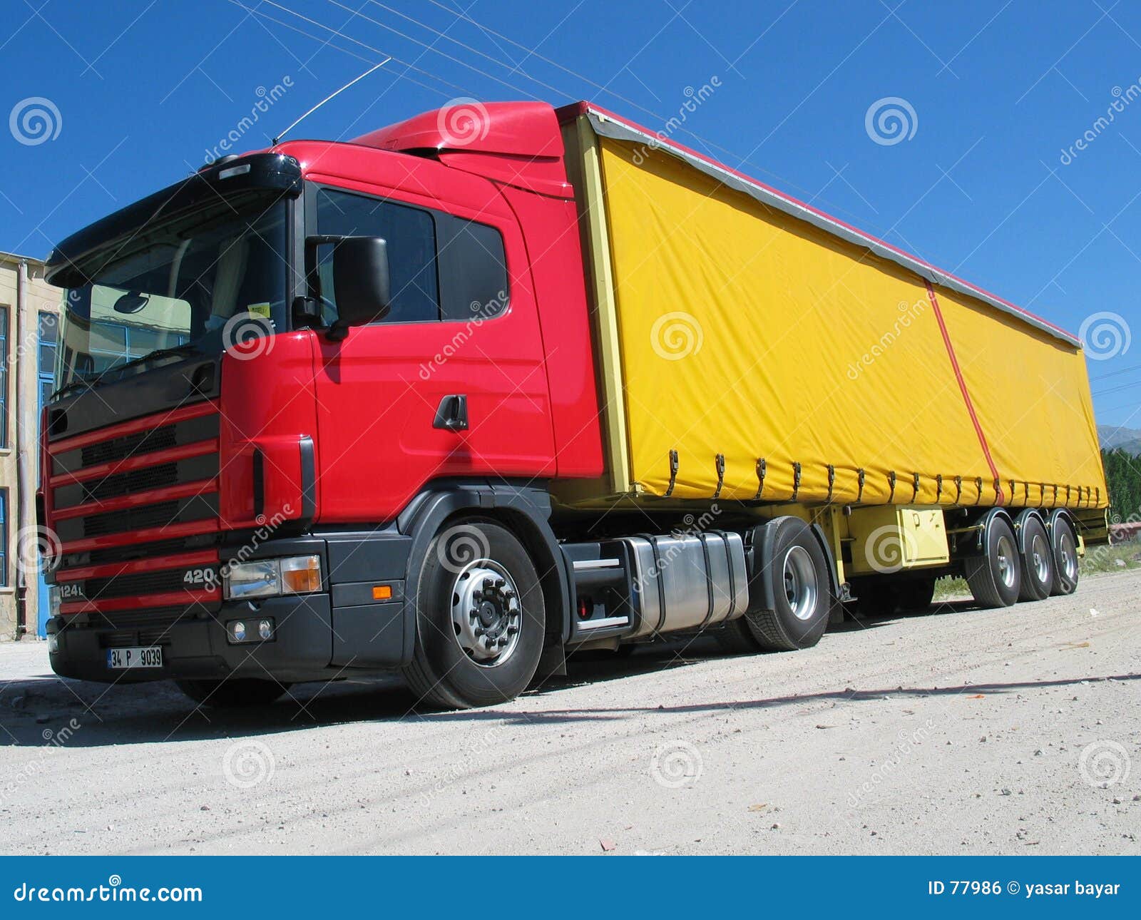 Red truck stock photo. Image of lorry, automobile, transport - 77986