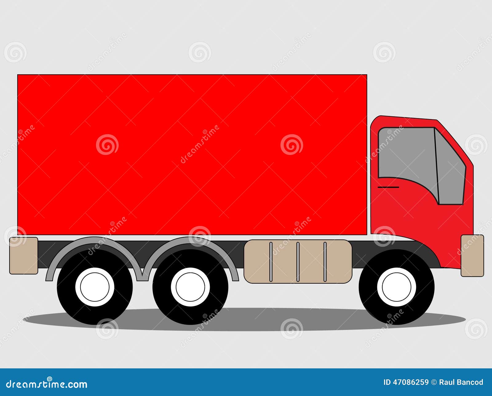Red truck lorry stock vector. Illustration of text, isolated - 47086259