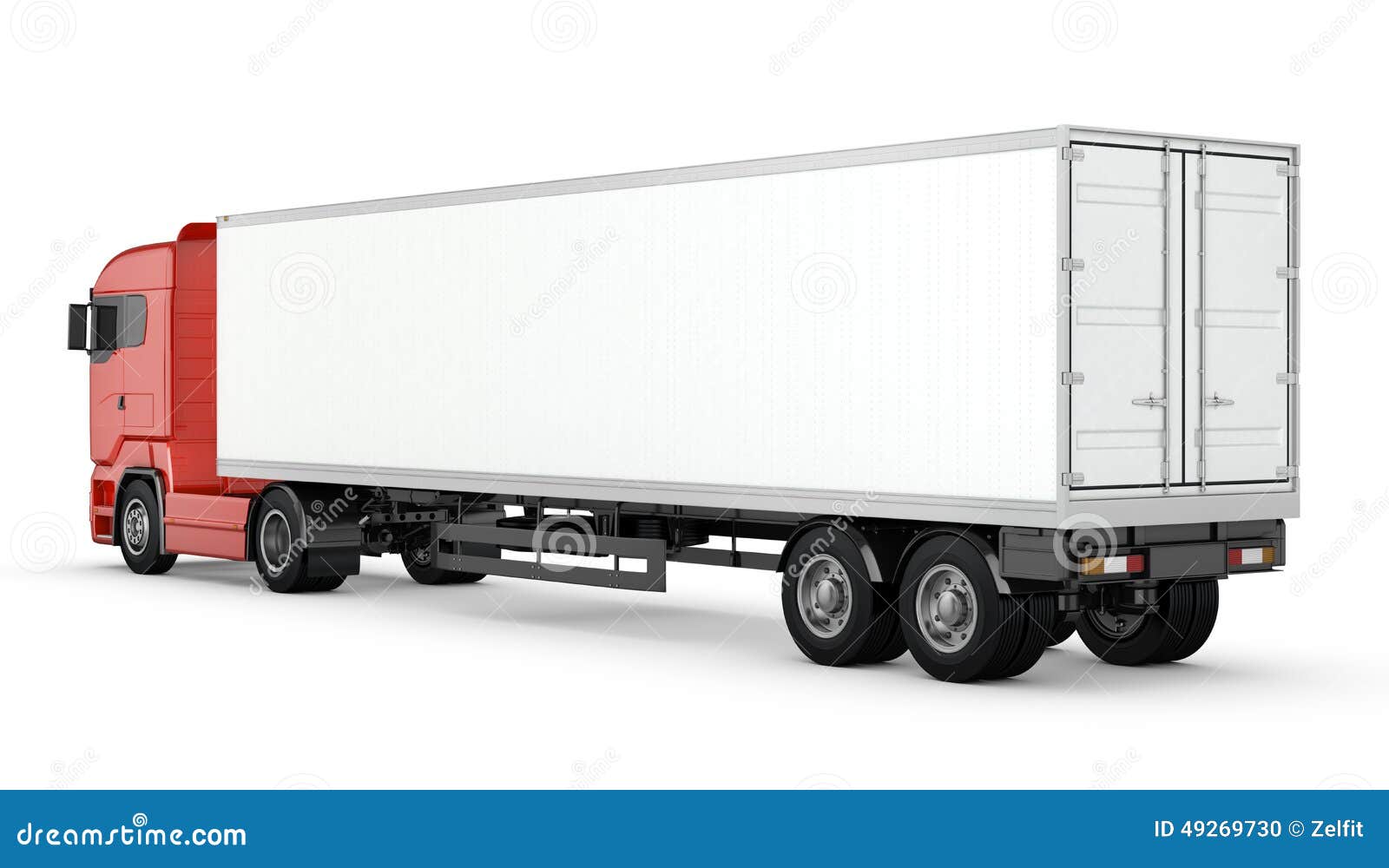 Blank Oil Trailer Truck Two Truck Twenty Wheel Trailer Vector ...