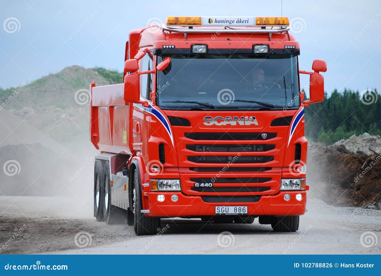 Red Truck Scania editorial photo. Image of chrome, stone - 102788826