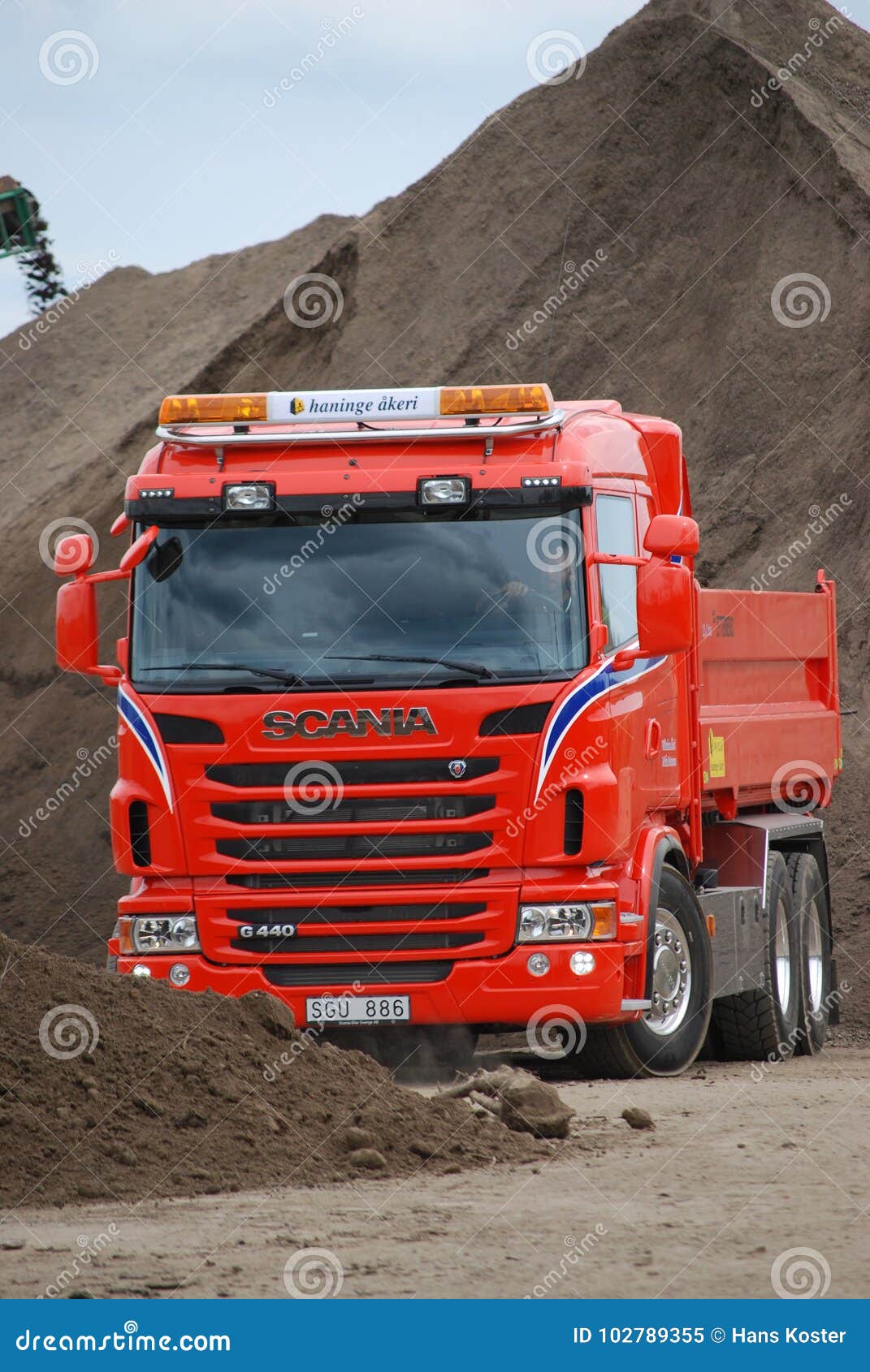 Red Truck Scania editorial image. Image of wheels, flatbed - 102789355