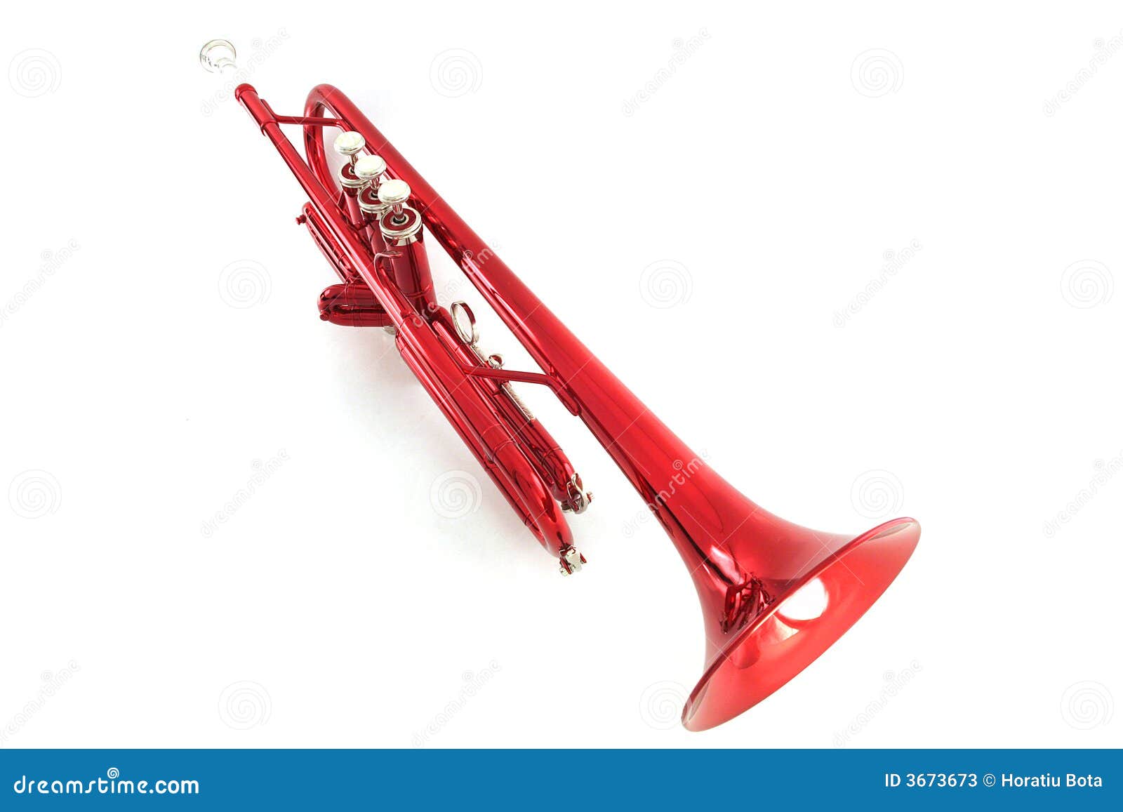 Red trumpet stock image. Image of valves, music, hook - 3673673