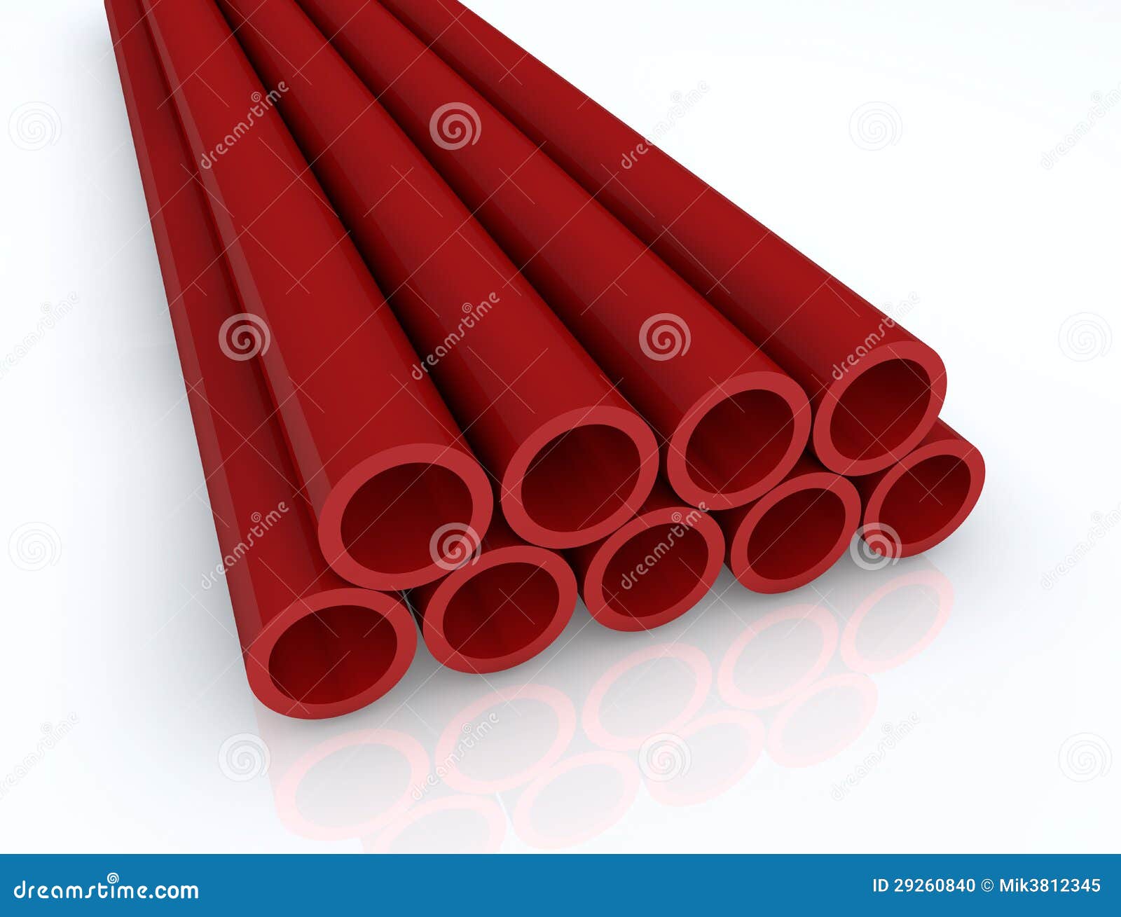 Red tubes stock illustration. Illustration of industry - 29260840