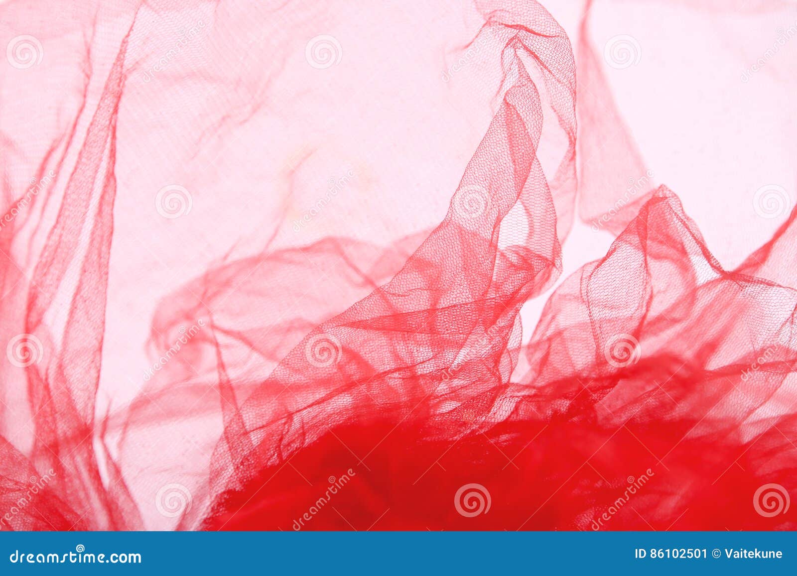 Red Tulle Fabric Background. Stock Image - Image of curtain, wave: 86102501