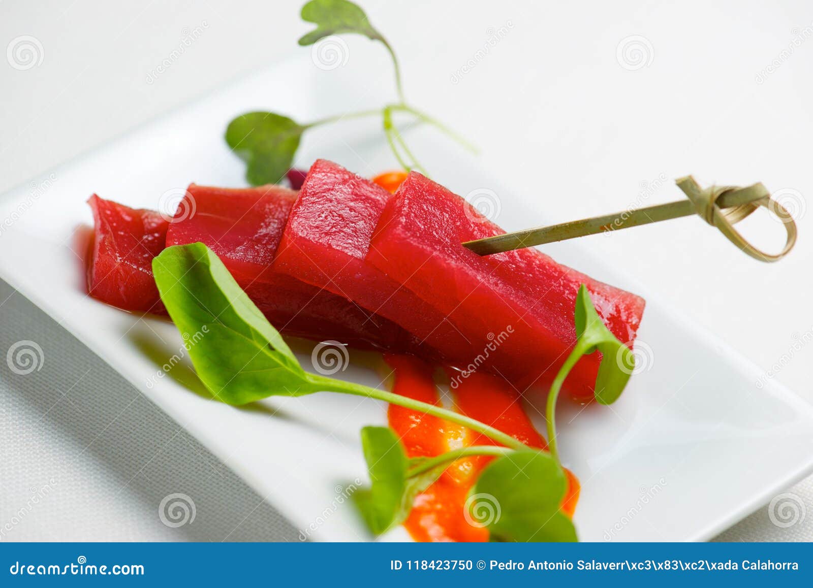 Red tuna view stock photo. Image of health, pottery - 118423750