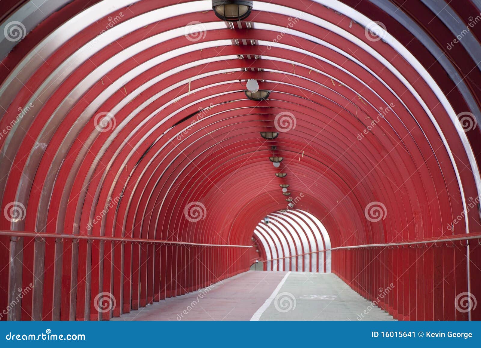 Red Tunnel stock image. Image of bicycle, cycle, lane - 16015641