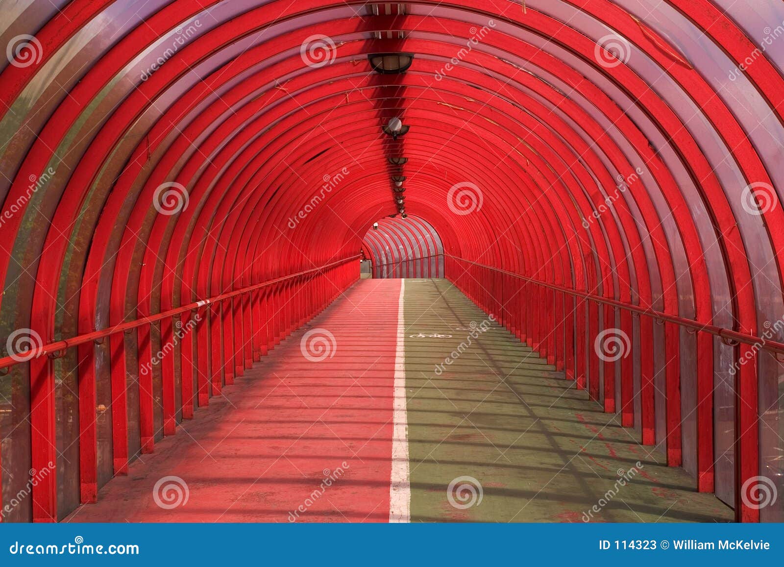 Red Tunnel 4 stock image. Image of path, tunnel, pedestrian - 114323