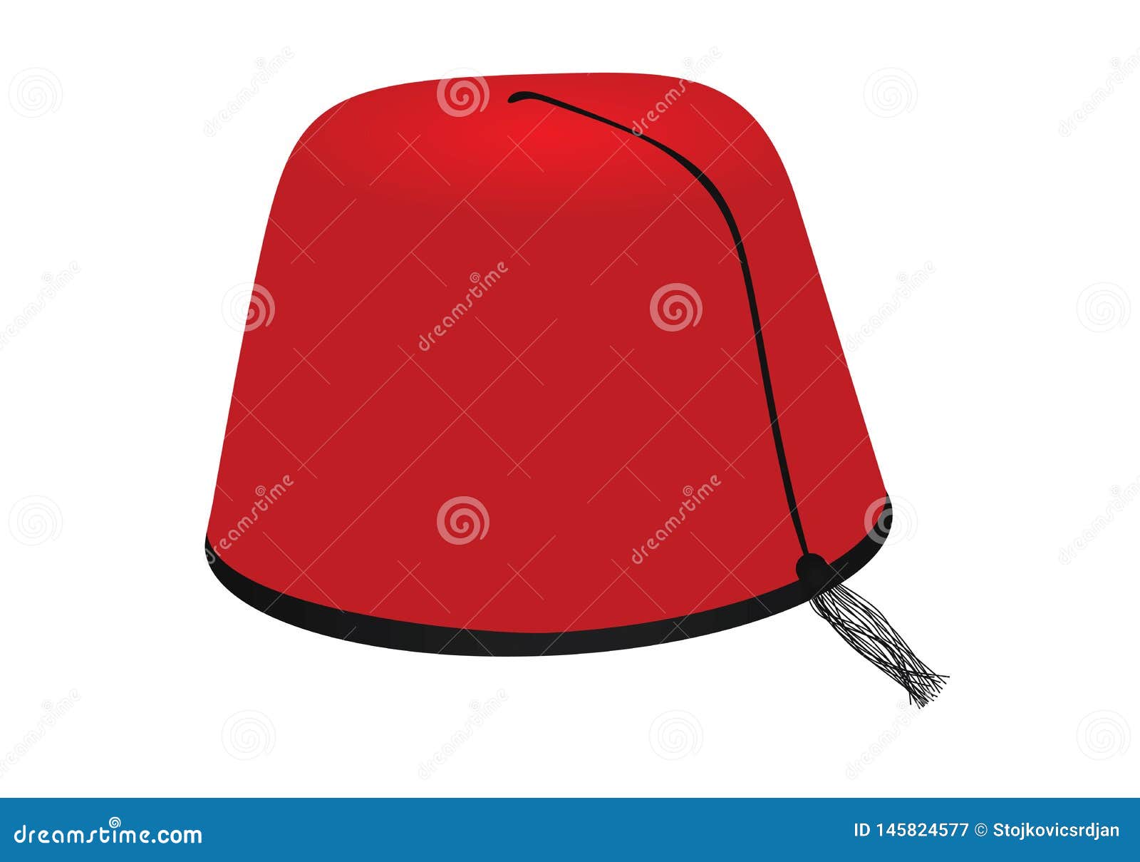 Red Turkish hat stock vector. Illustration of adult - 145824577