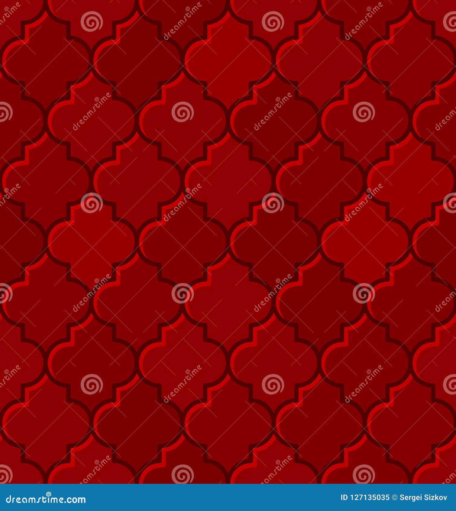 Red Turkish Mosque Seamless Tile Pattern. Vector Stock Vector ...