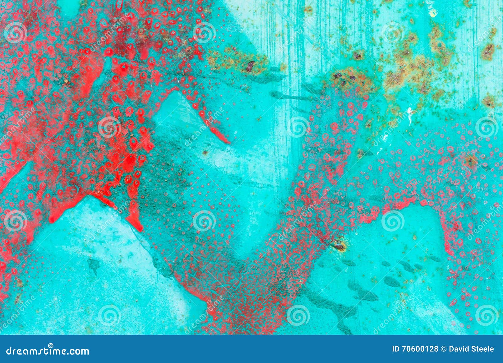 Red and Turquoise Abstract stock photo. Image of peel - 70600128
