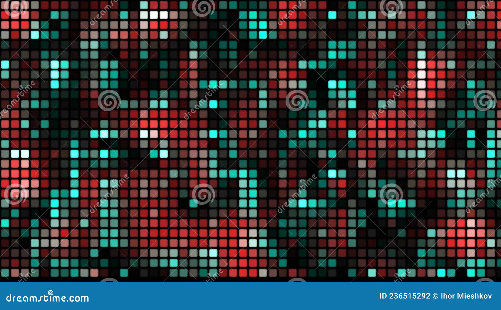 Red and Turquoise Cubes Background, Digital Background Stock Footage ...
