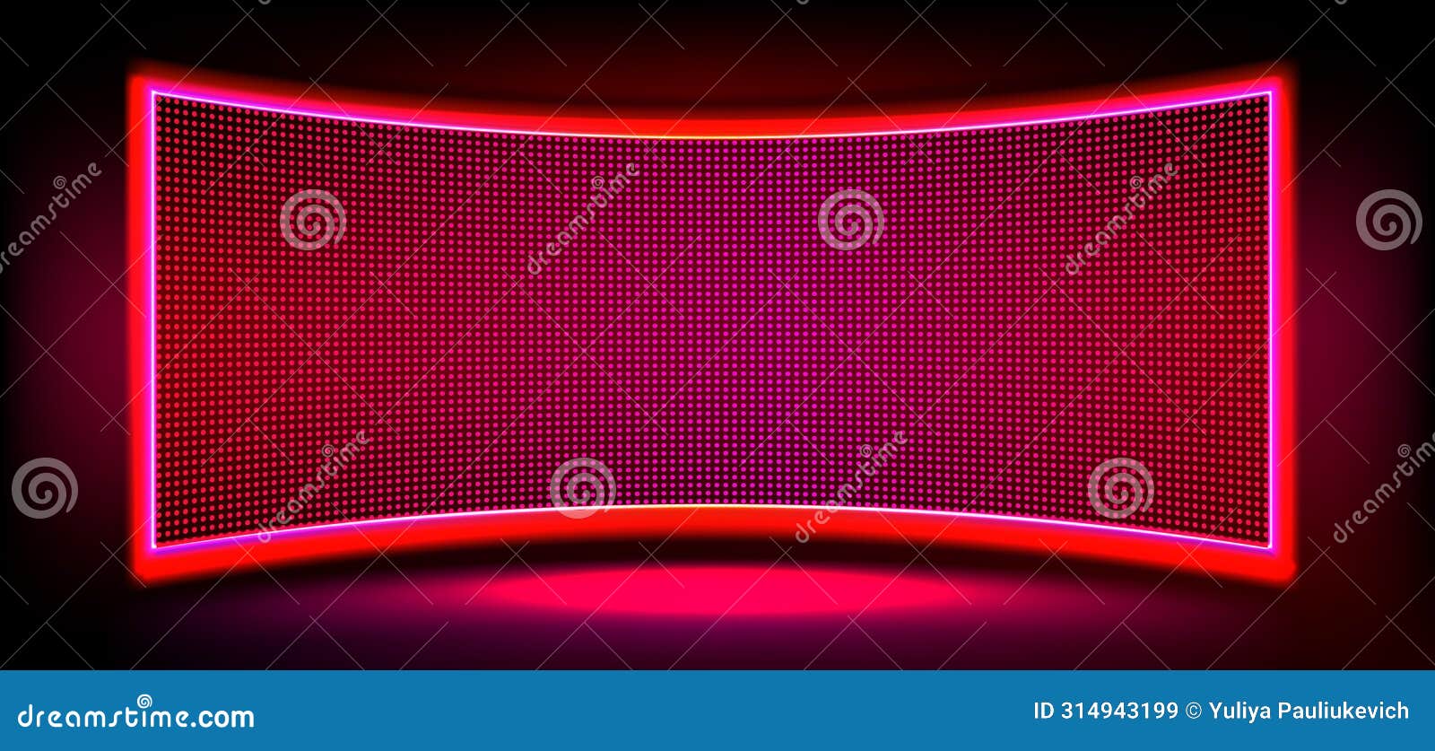 Red Tv Led Screen with Light Texture Background Stock Illustration ...