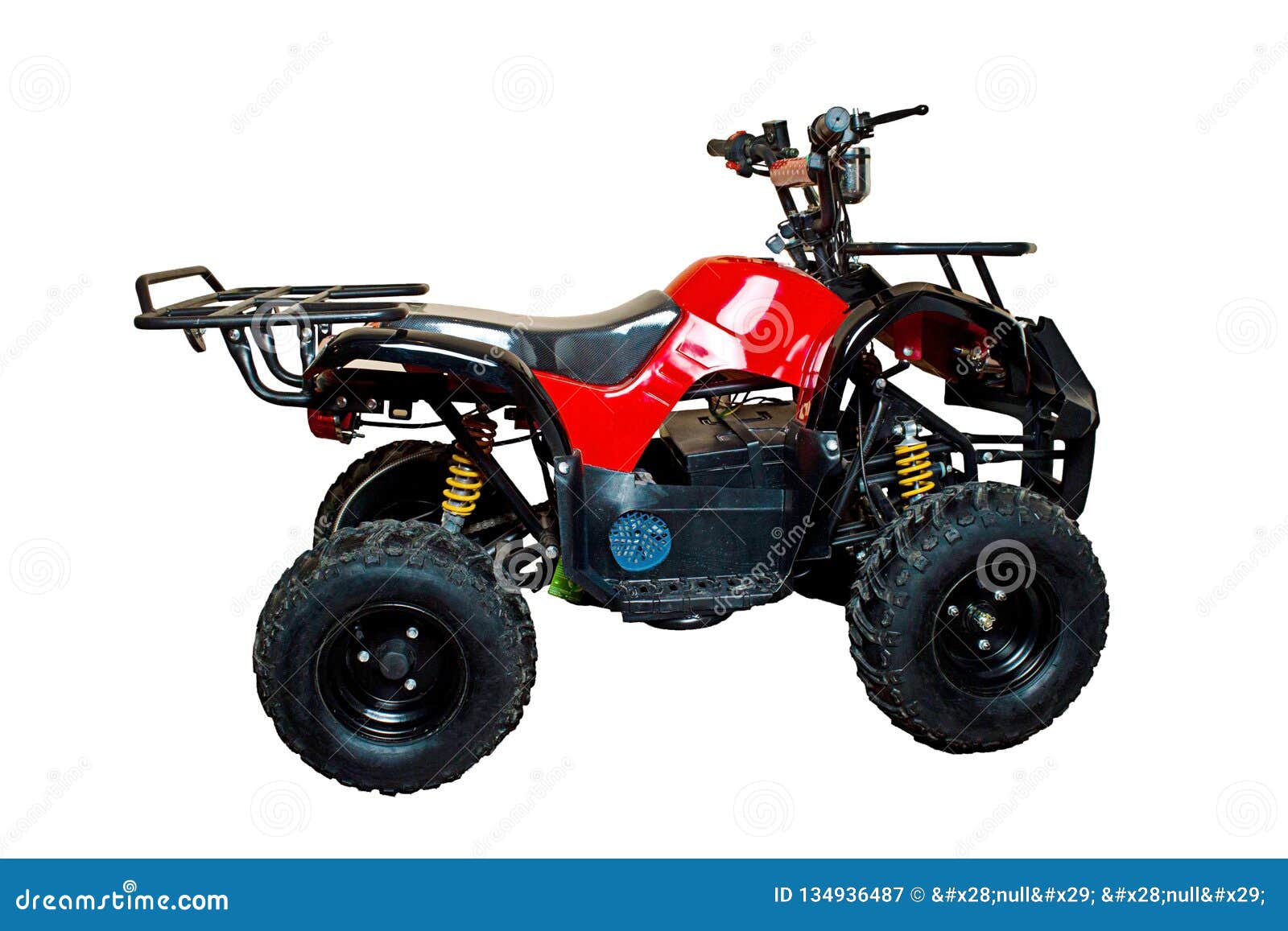 Red a-tv Quad Bike Isolated Stock Image - Image of bike, ride: 134936487