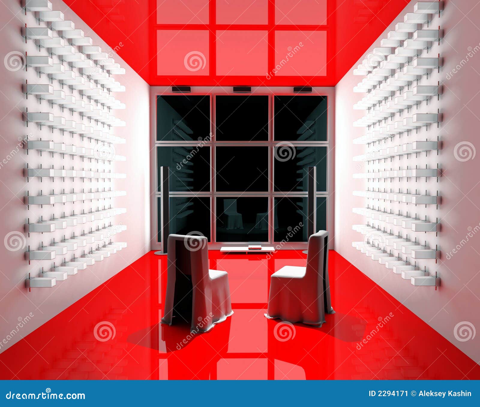 Red Tv room stock image. Image of interior, indoors, architecture - 2294171