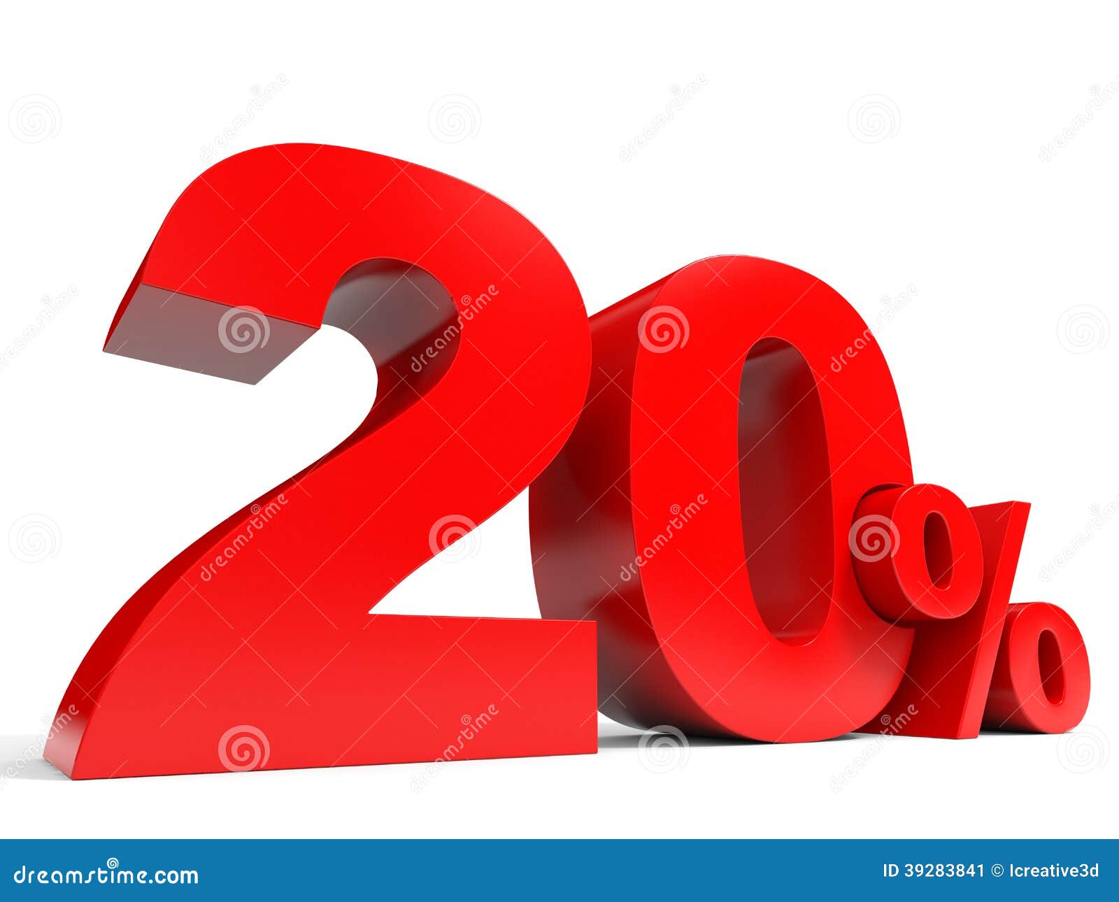 Red Twenty Percent Off Discount 20 Stock Illustration Illustration