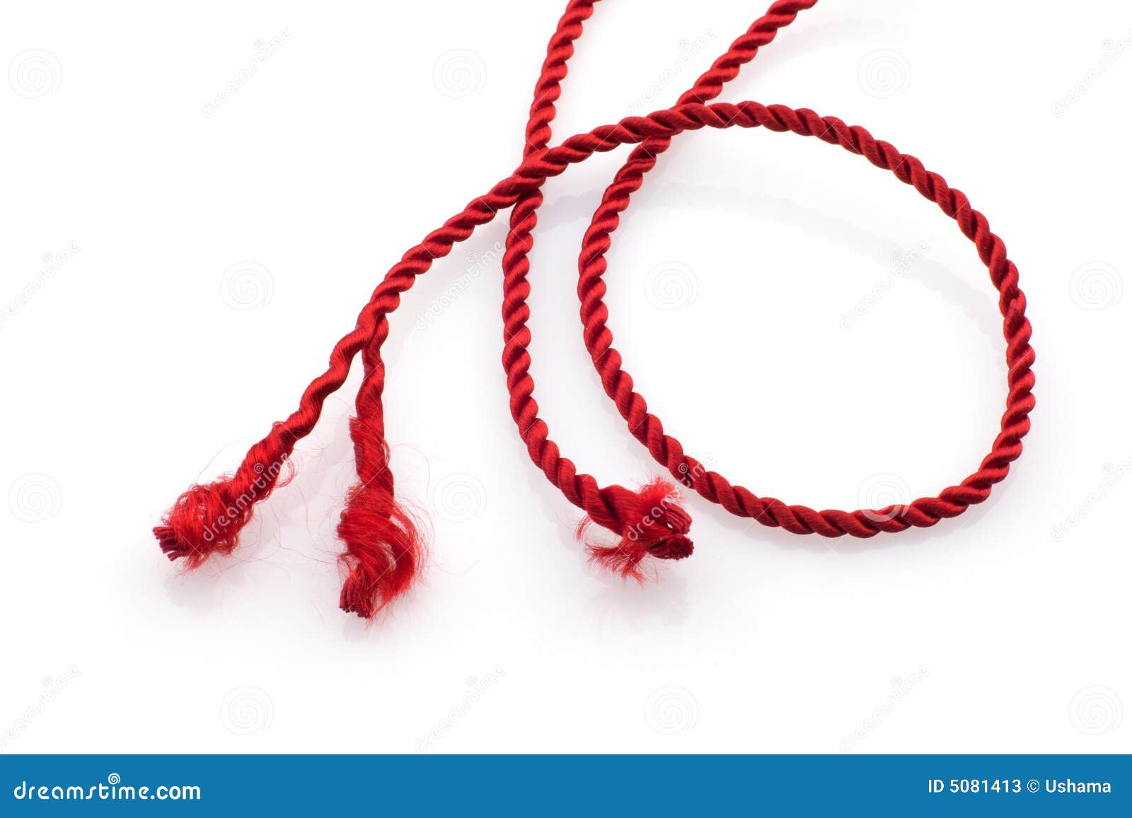 Red Twisted Ropes, Isolated Stock Image - Image of lace, unwind: 5081413