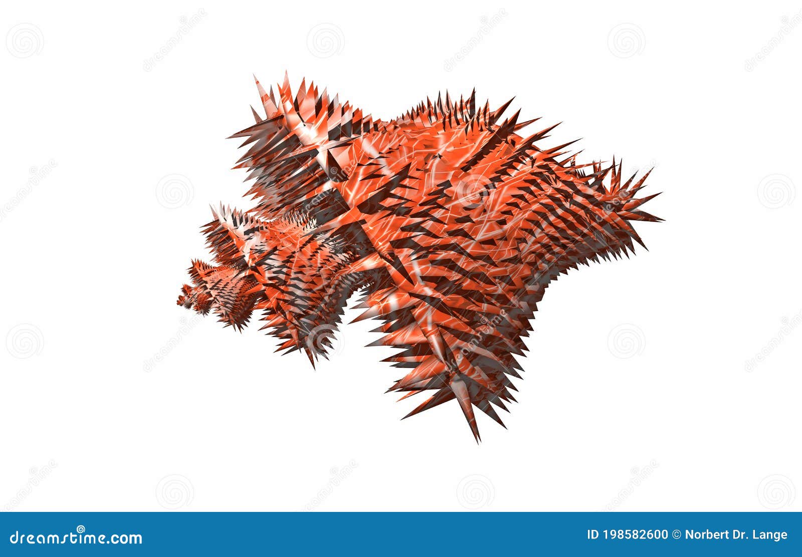 Red twisted sea shell stock illustration. Illustration of ...