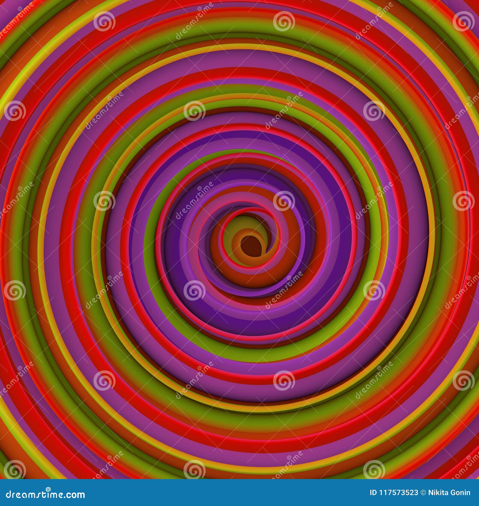 Red Twisted Spiral Shape Abstract 3D Render Stock Illustration ...