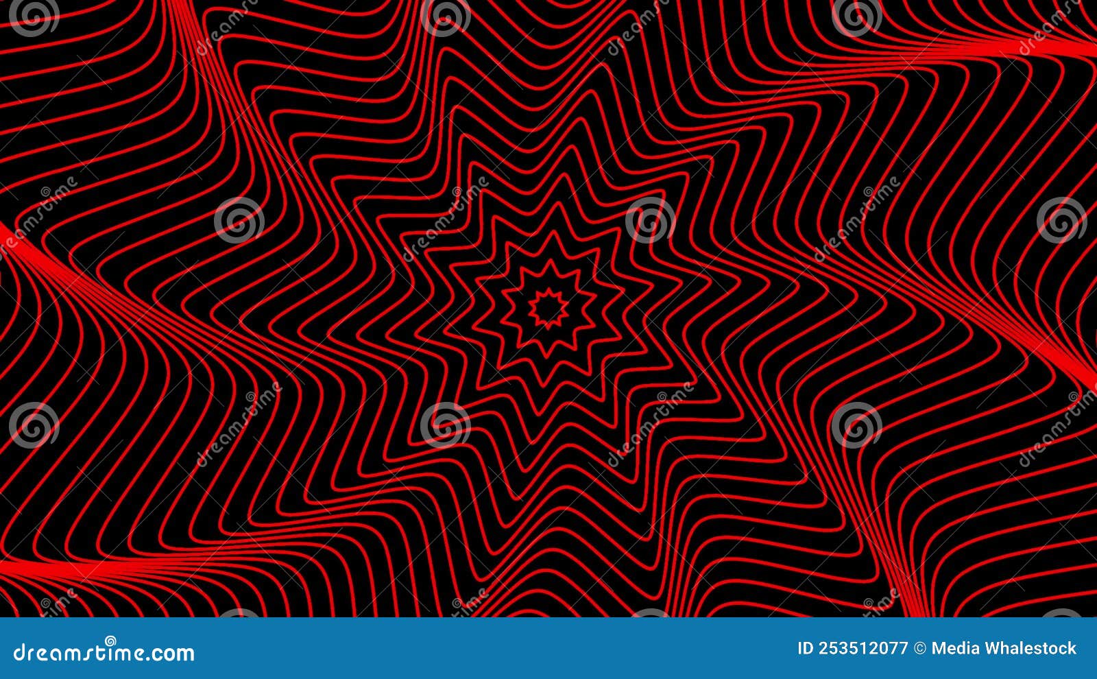 Red Twitching Pattern. Motion.Bright Colored Lines in the Animation ...