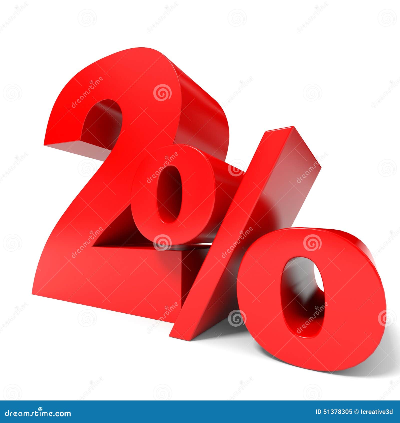 Red Two Percent Off. Discount 2 Stock Illustration - Illustration of ...