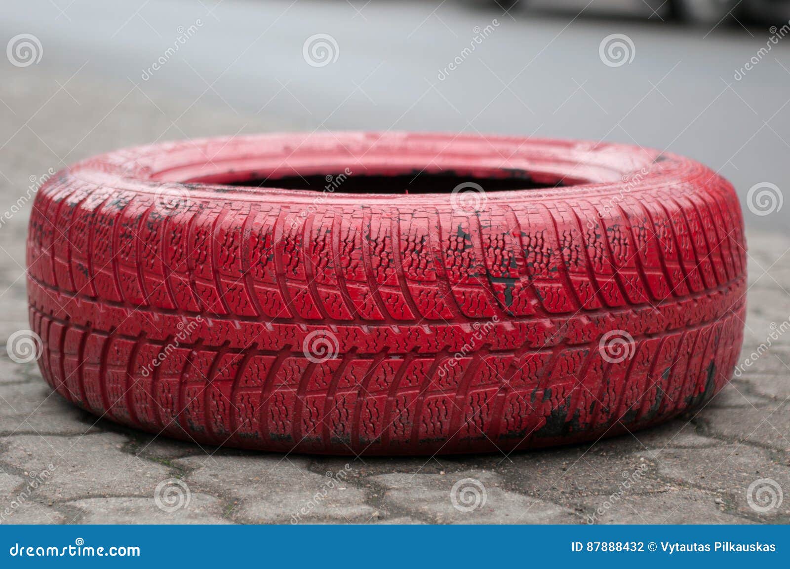 Red tyre stock photo. Image of ground, transportation - 87888432