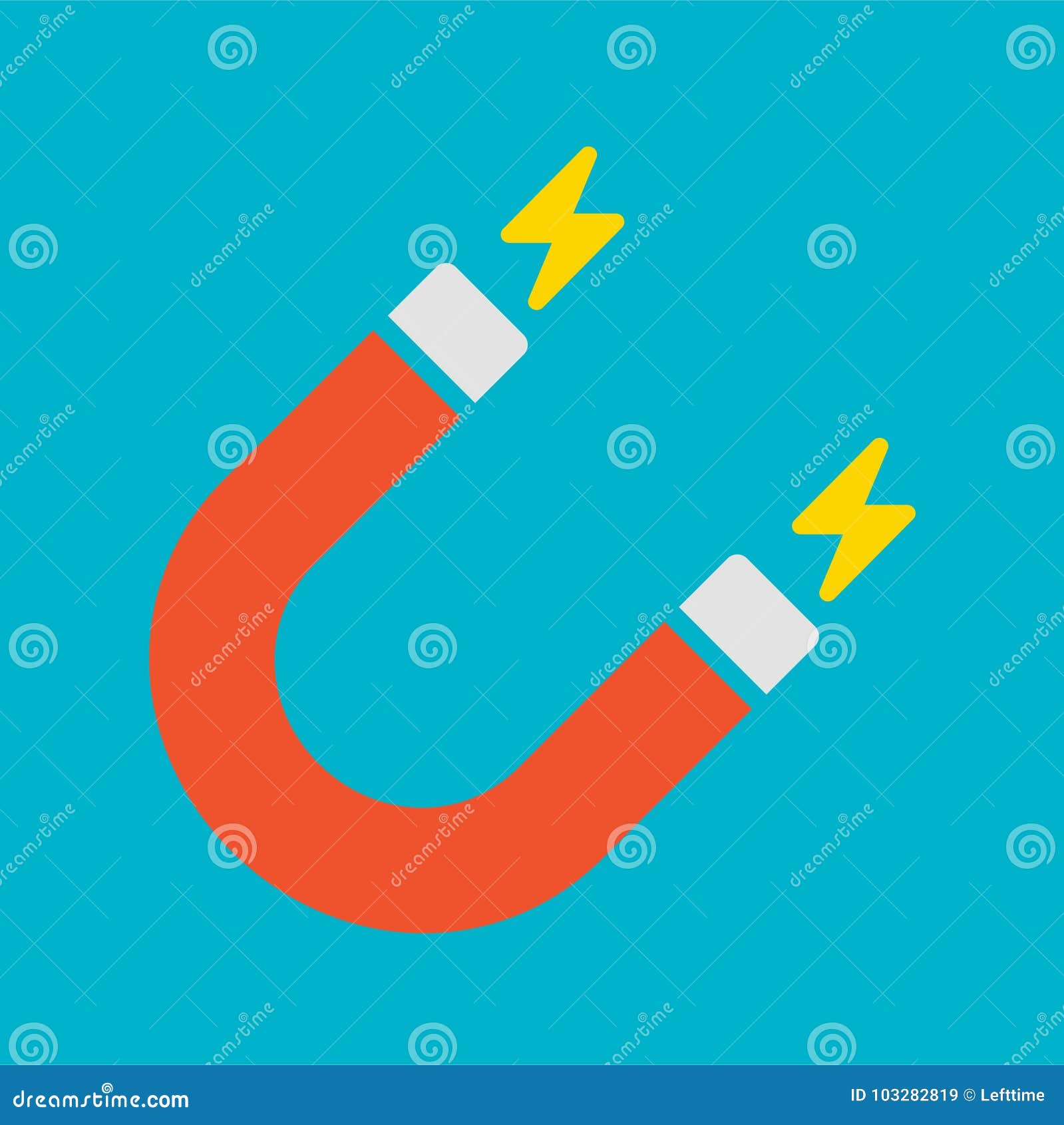 Red u-shaped magnet stock vector. Illustration of design - 103282819