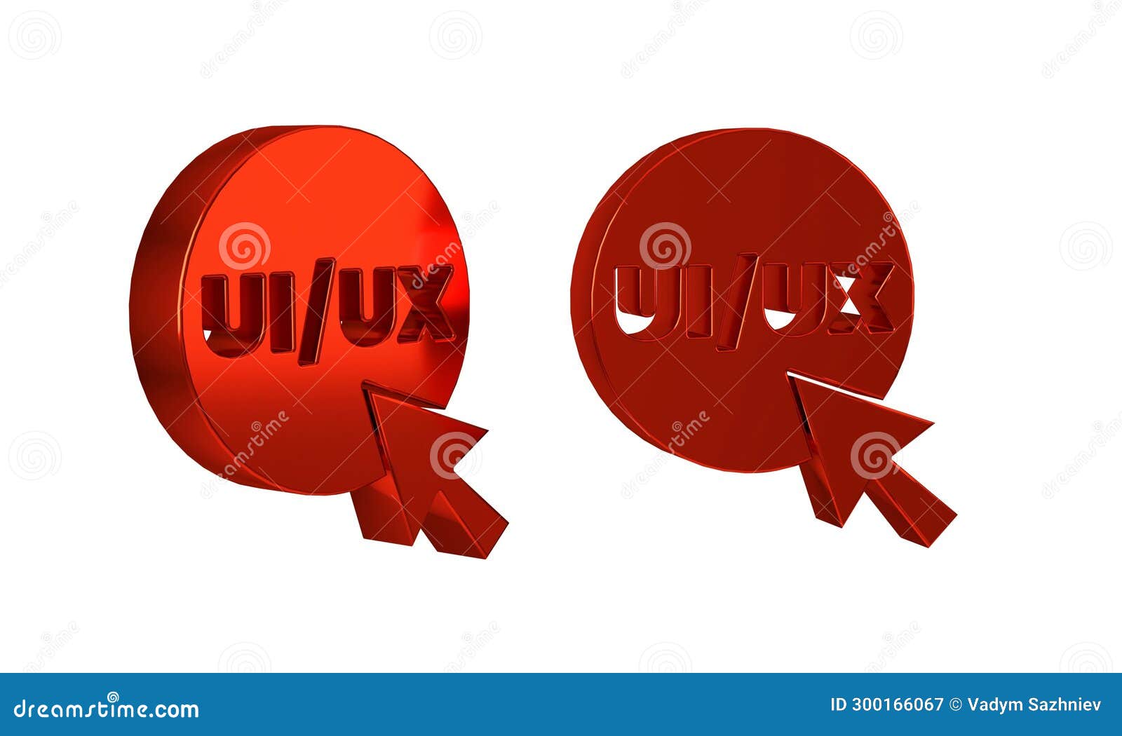Red UI or UX Design Icon Isolated on Transparent Background. Stock ...
