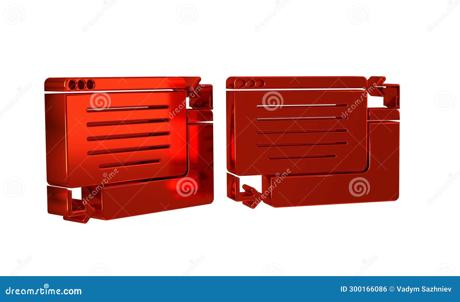 Red UI or UX Design Icon Isolated on Transparent Background. Stock ...